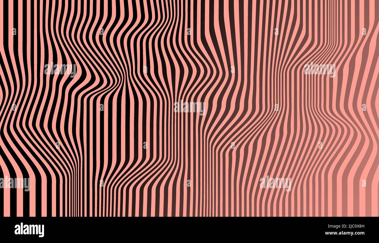 Distortion lines background. Distort stripes, abstract modern pattern ...