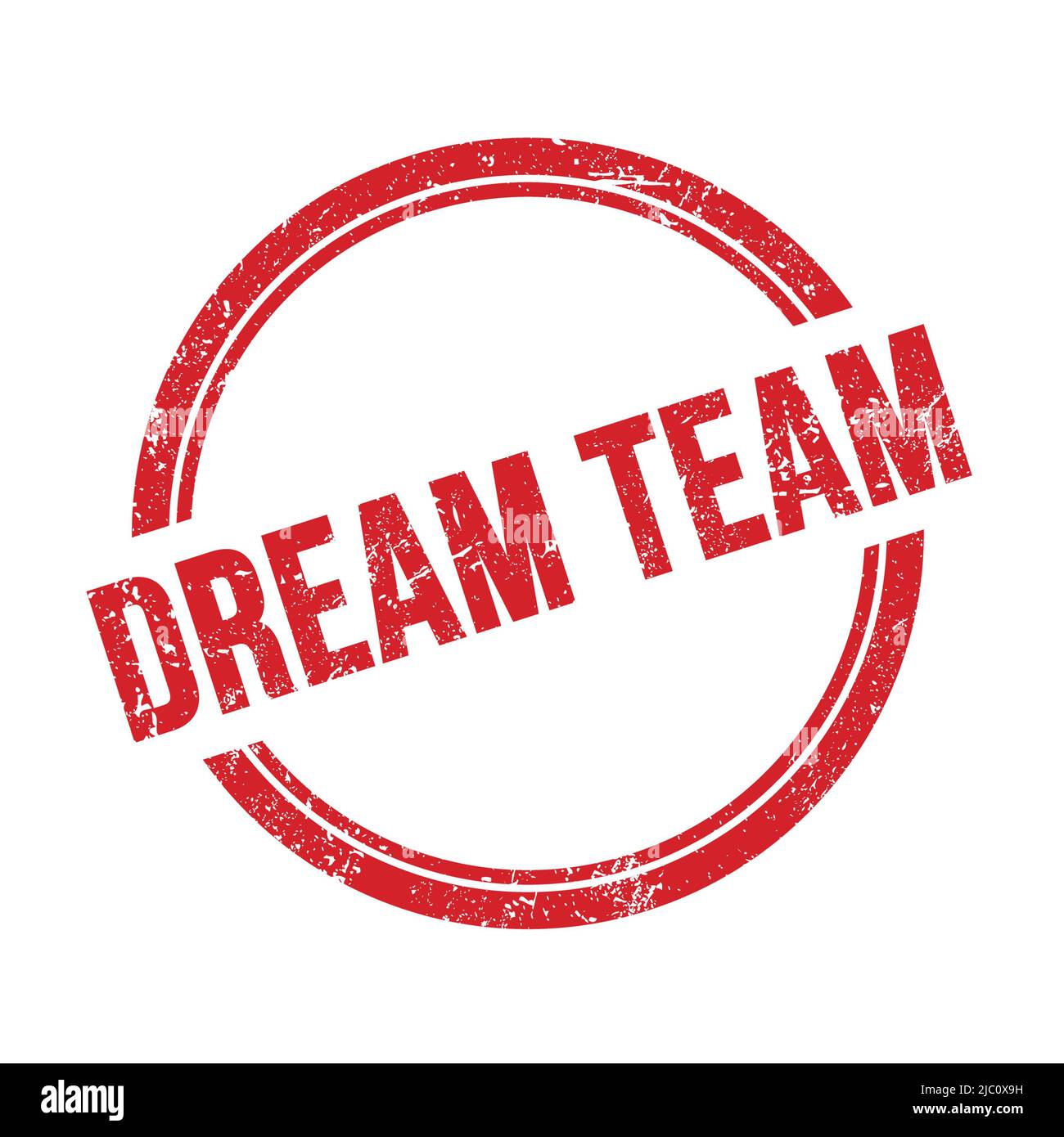 DREAM TEAM text written on red grungy vintage round stamp Stock Photo ...