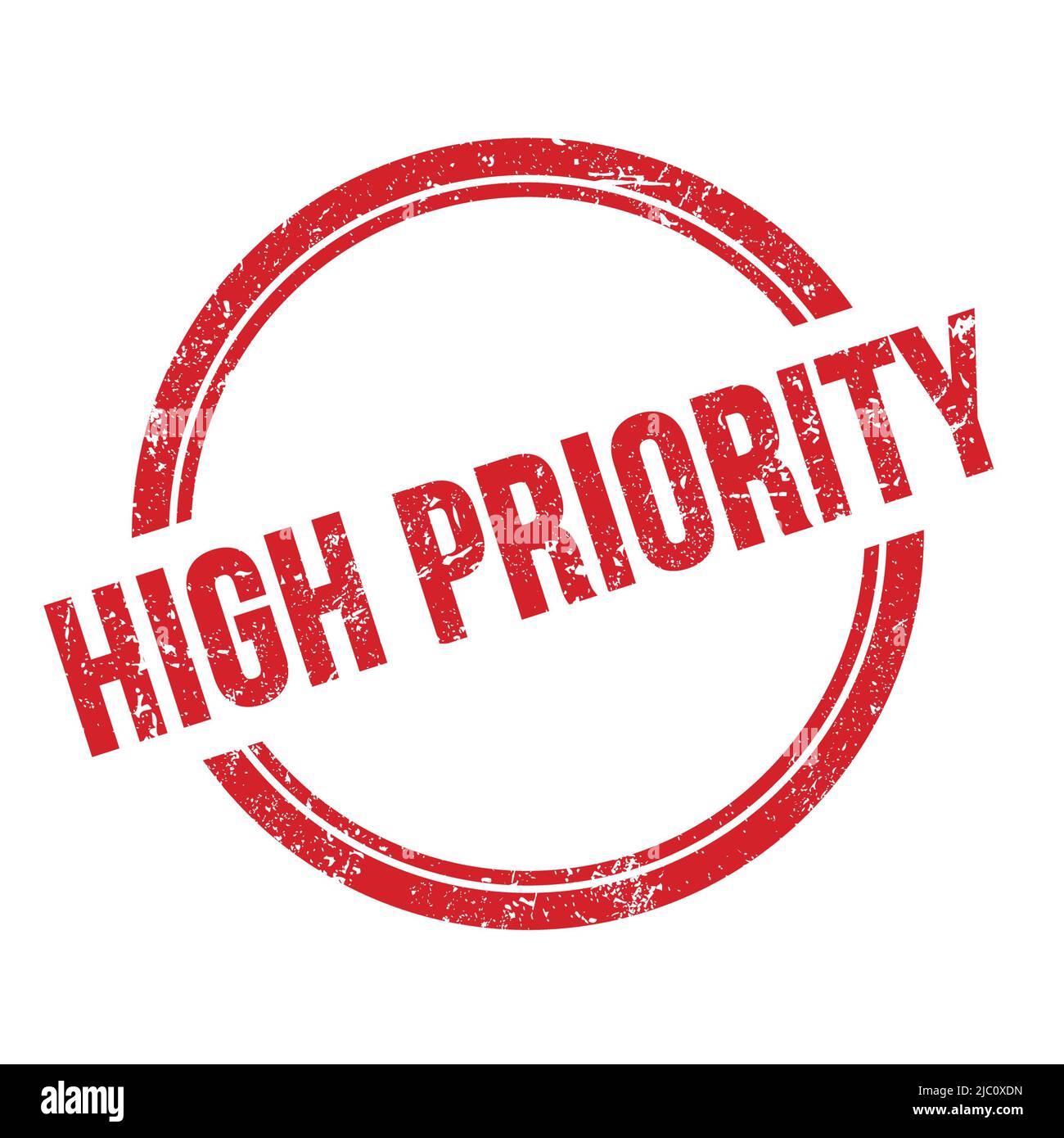 HIGH PRIORITY, words written on red stamp sign Stock Photo - Alamy