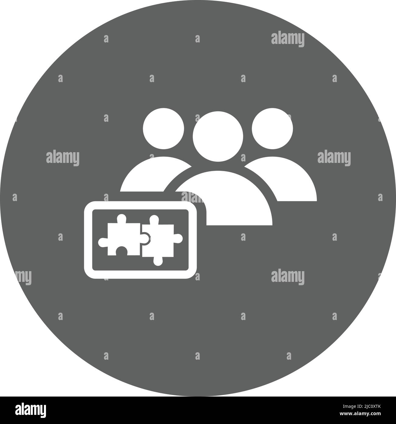 Puzzle, strategy, teamwork icon - Simple editable vector EPS file Stock ...