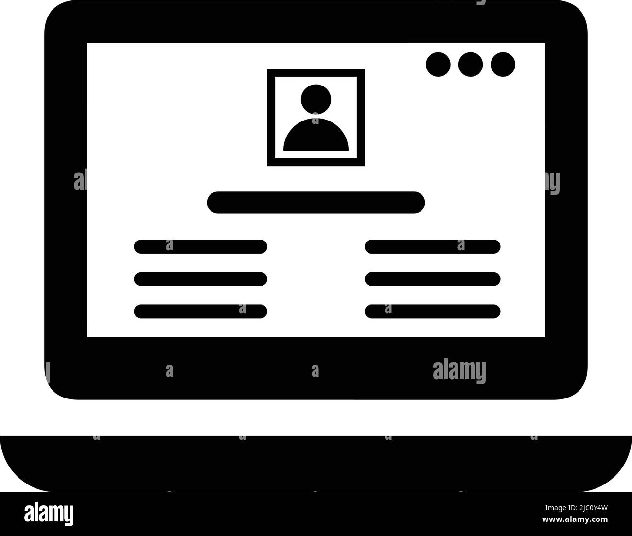 Account, online profile icon - Simple editable vector EPS file Stock Vector Image & Art - Alamy