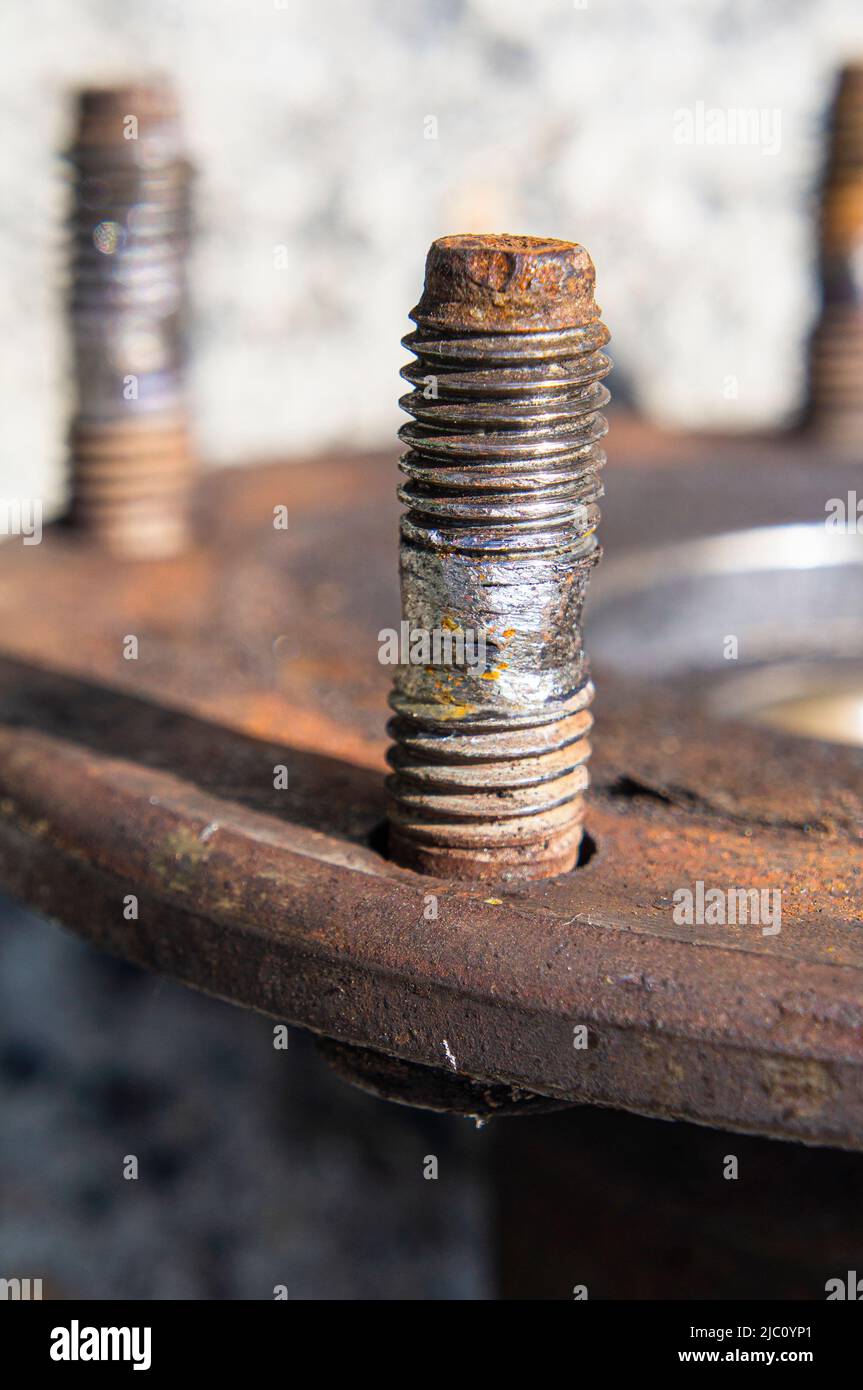 Illustrative photo, Ford Transit,rusty rear car wheel hub, car ...