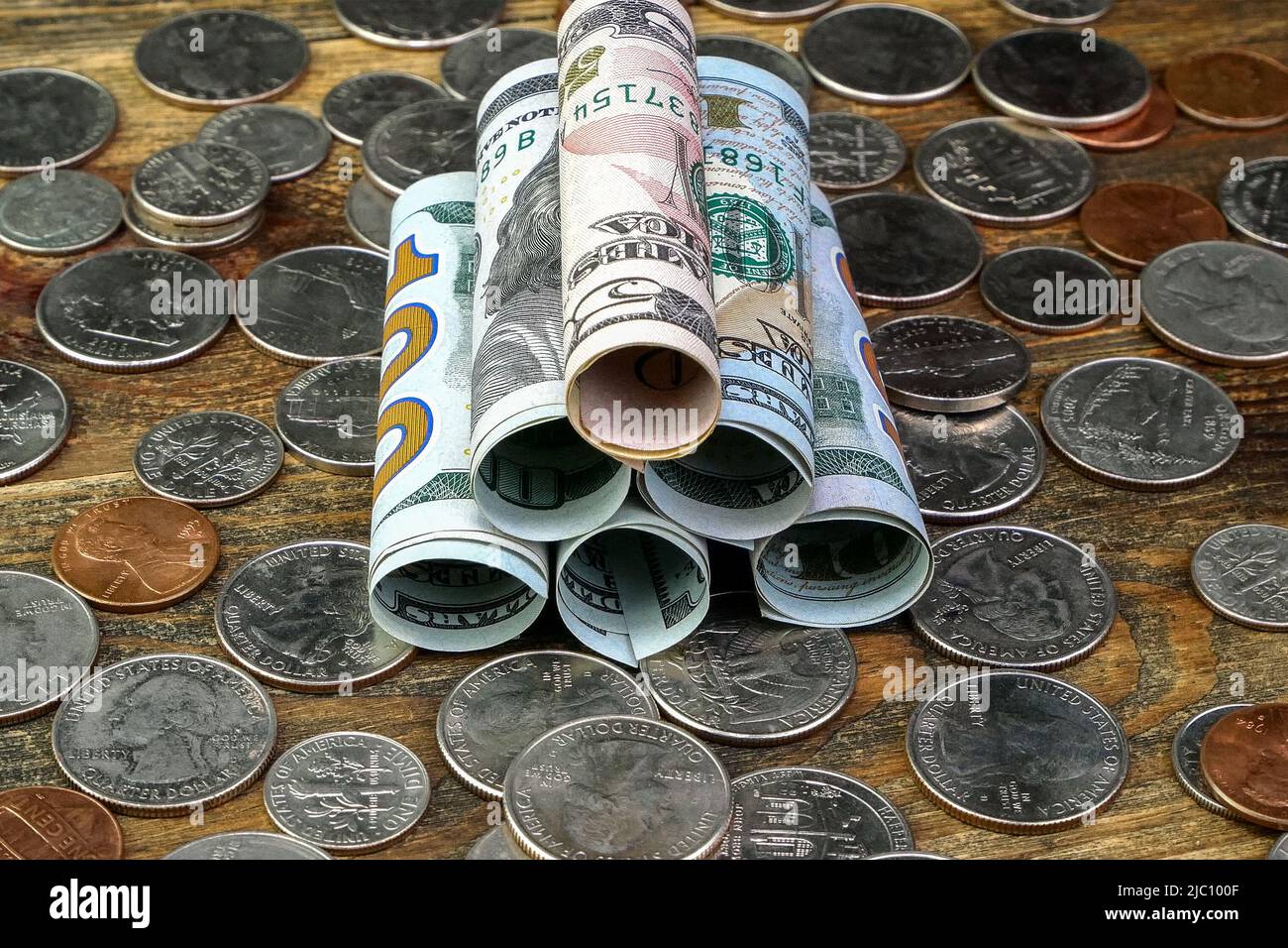 Rolled coins hi-res stock photography and images - Alamy