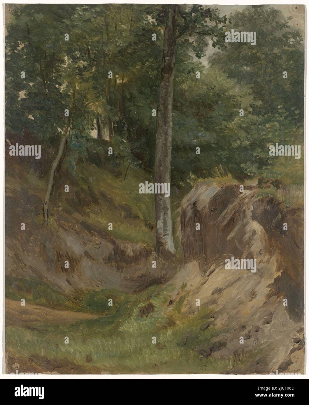 Dry brook in the forest, draughtsman: Guillaume Anne van der Brugghen ...