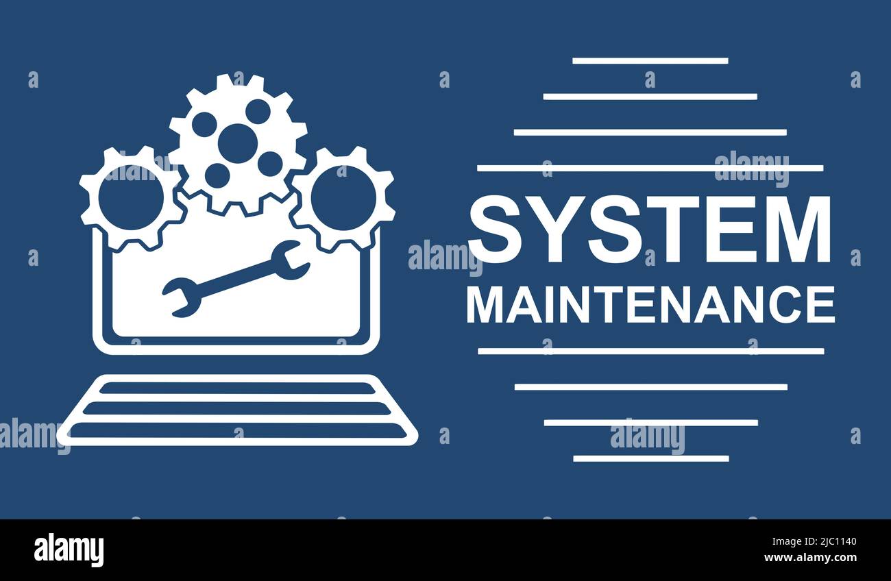 Illustration of a system maintenance concept Stock Photo - Alamy