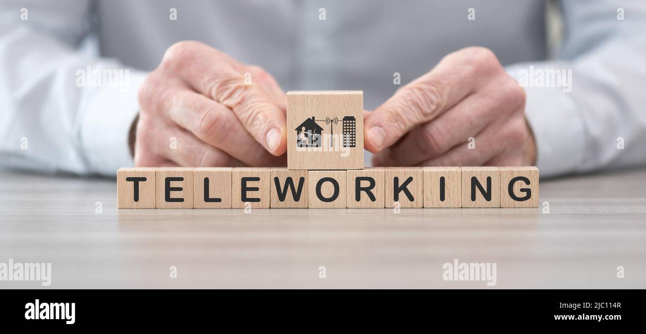Teleworking word hi-res stock photography and images - Alamy