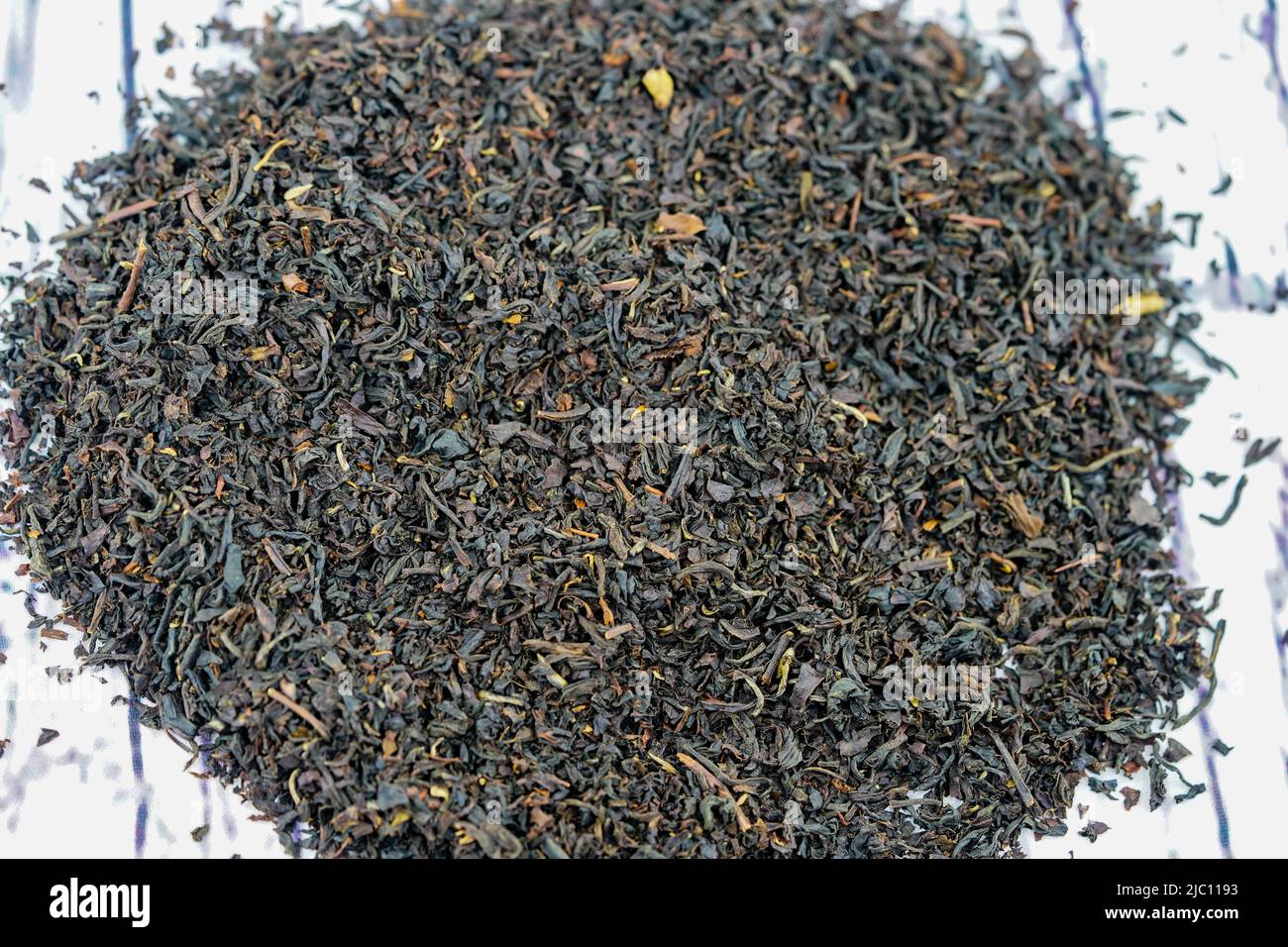 a cup of Earl grey dried black tea Stock Photo - Alamy