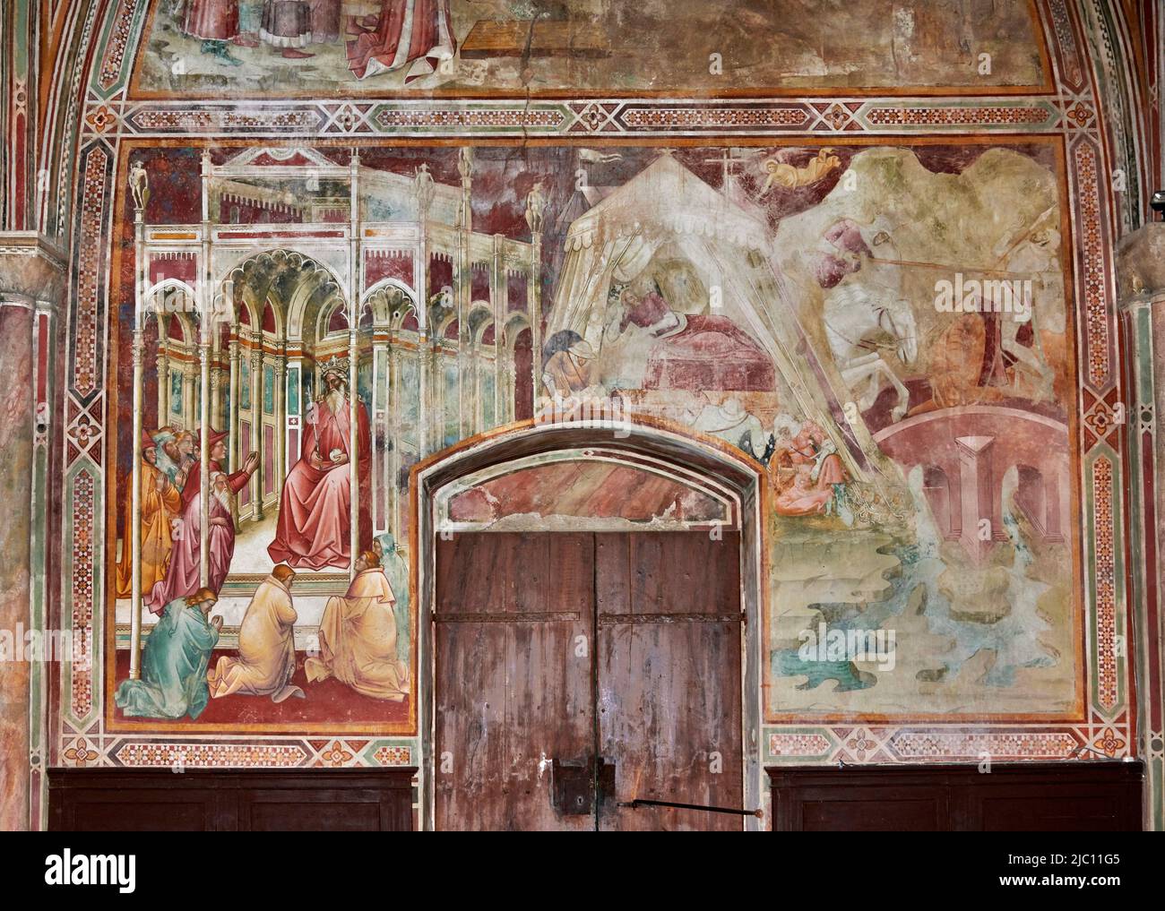 Cosroè si fa adorare come un dio e sogno di Eraclio - affreschi della ...