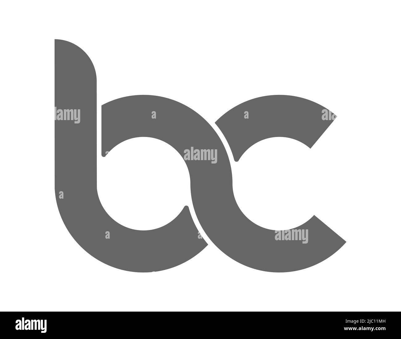 Circular combination of lowercase letters B and C. Design for a ...