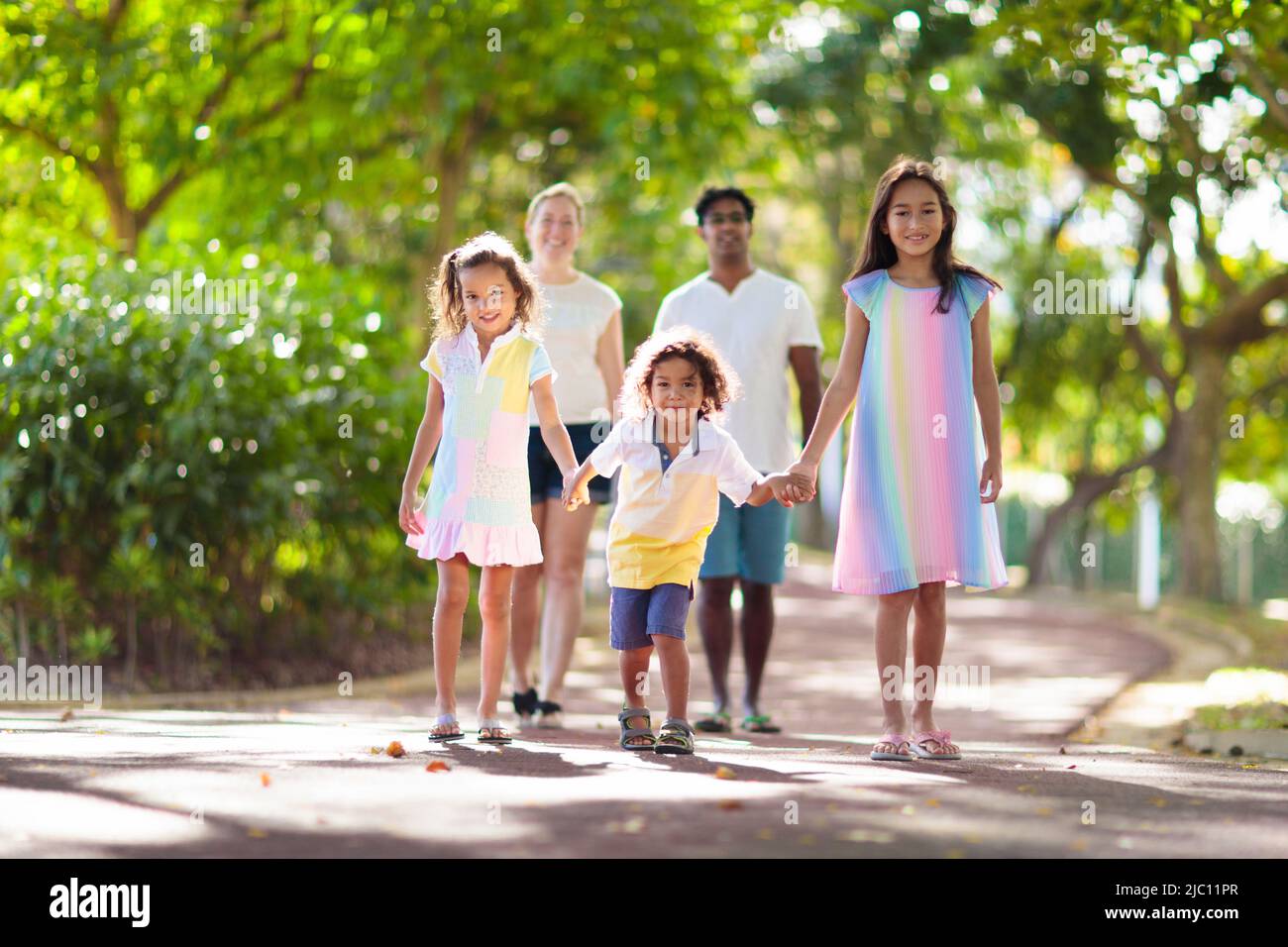 Family Walk In The Park