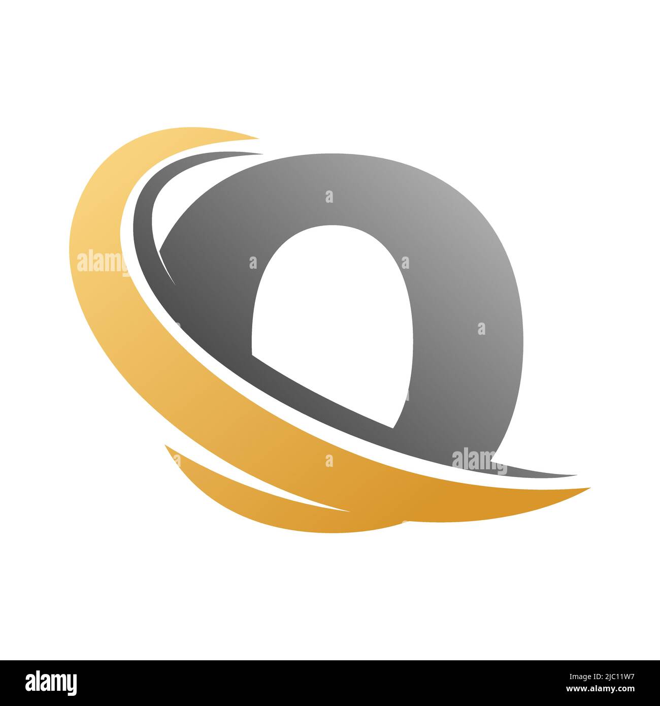 Stylized letter O for monogram, logo, sticker emblem and creative ...