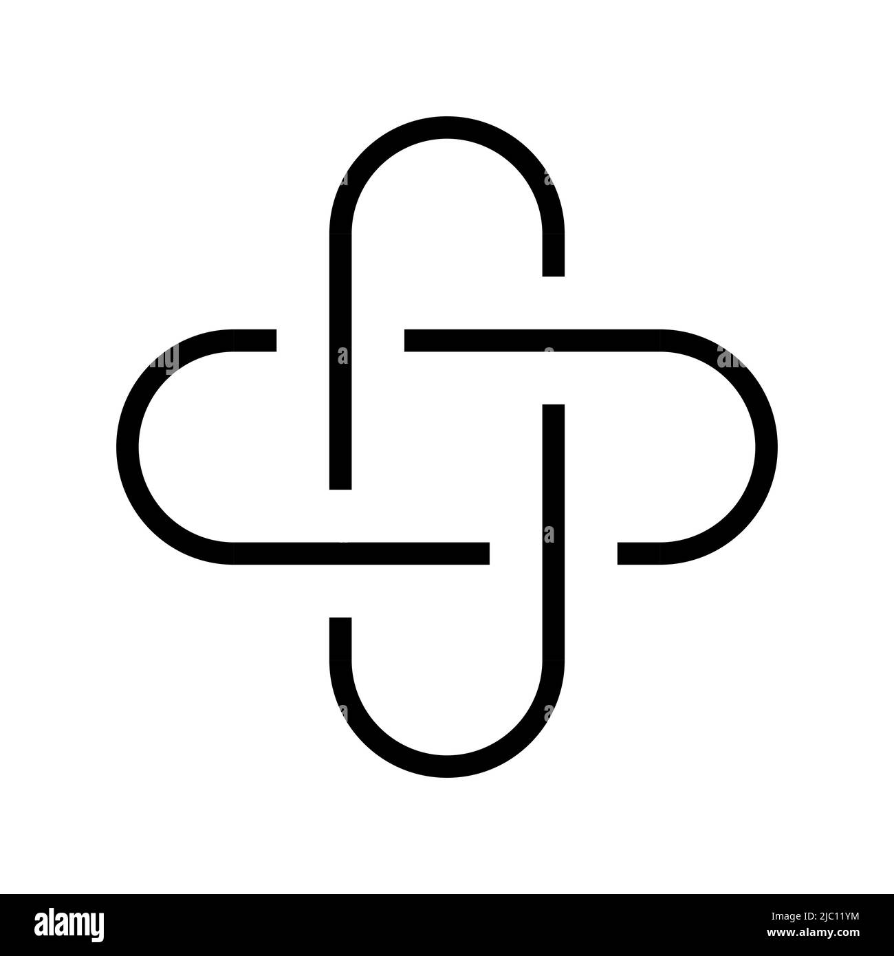 Two intertwined loops vector sign Stock Vector Image & Art - Alamy