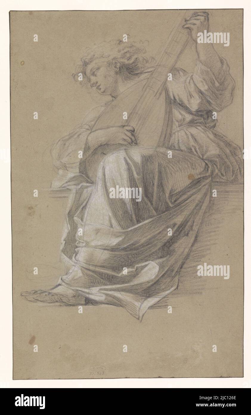 Seated lute playing angel hi-res stock photography and images - Alamy