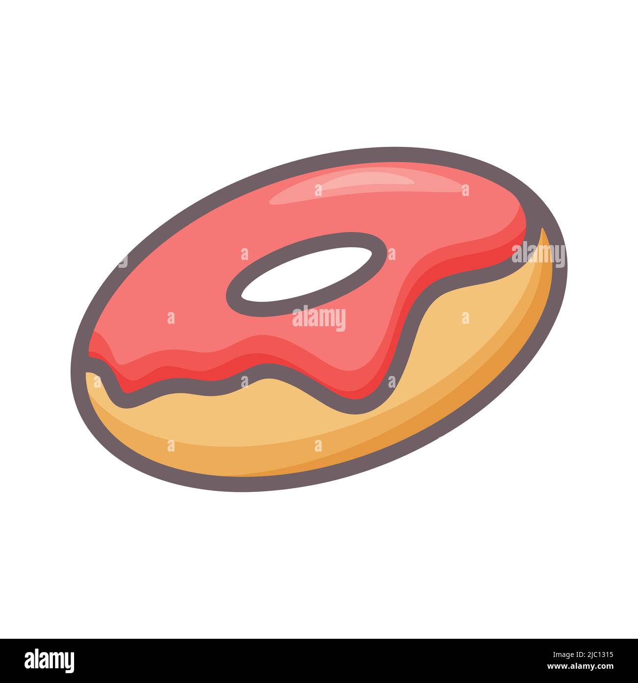 Donut, top view, isolated Stock Vector Images - Alamy