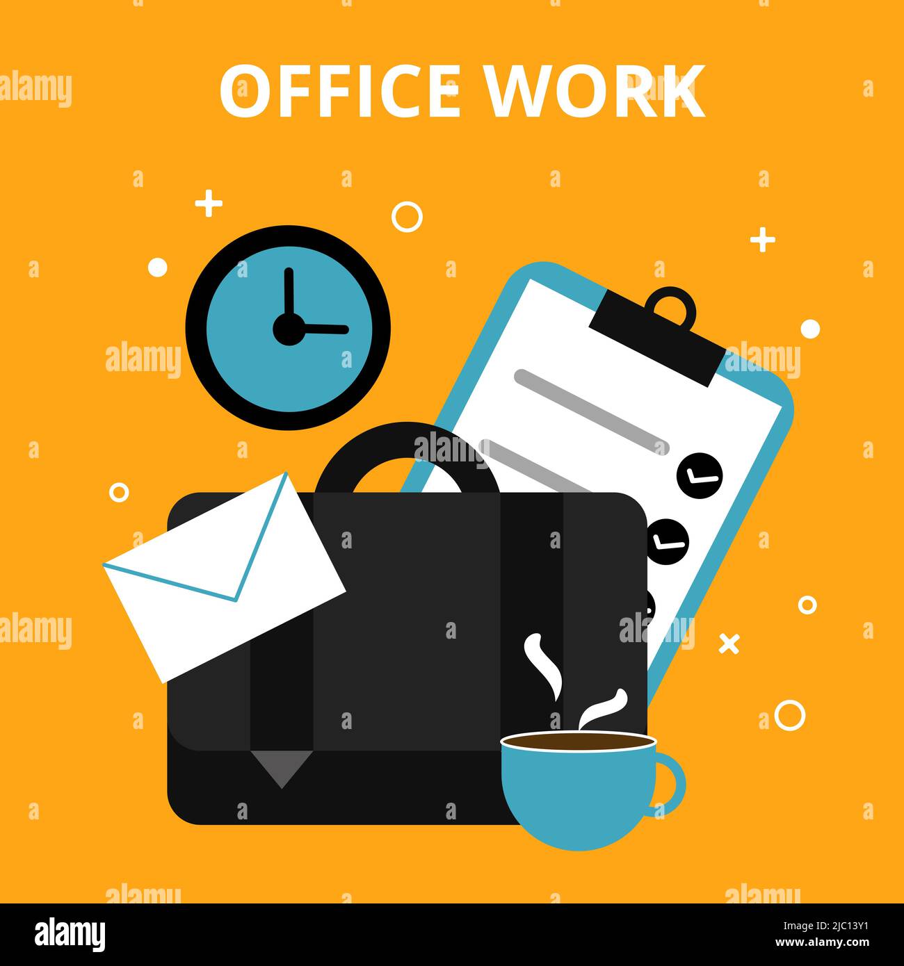 Pile of office files Stock Vector Images - Alamy