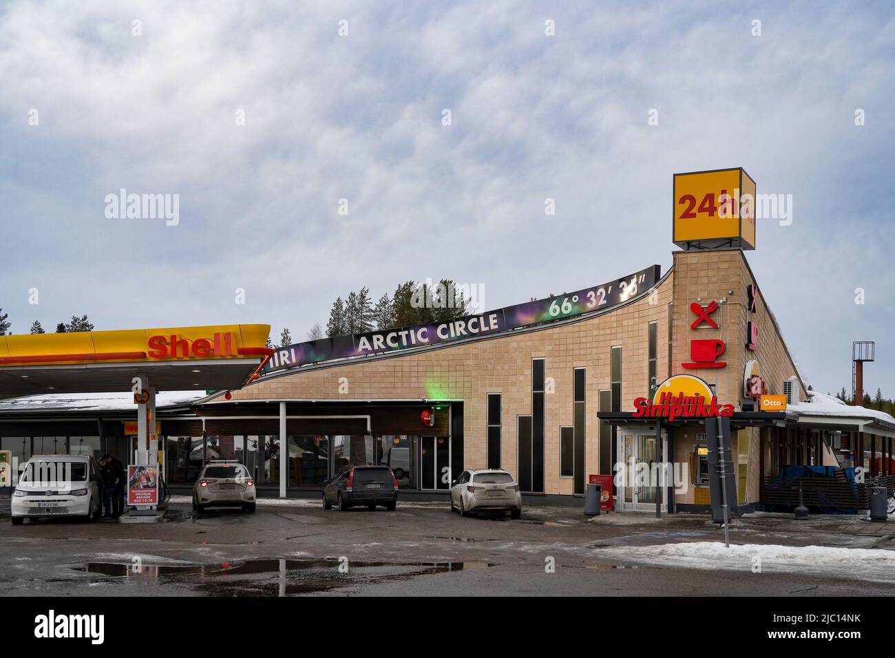 Rovaniemi, Finland - March 20th, 2022: The sign on this Shell gas ...