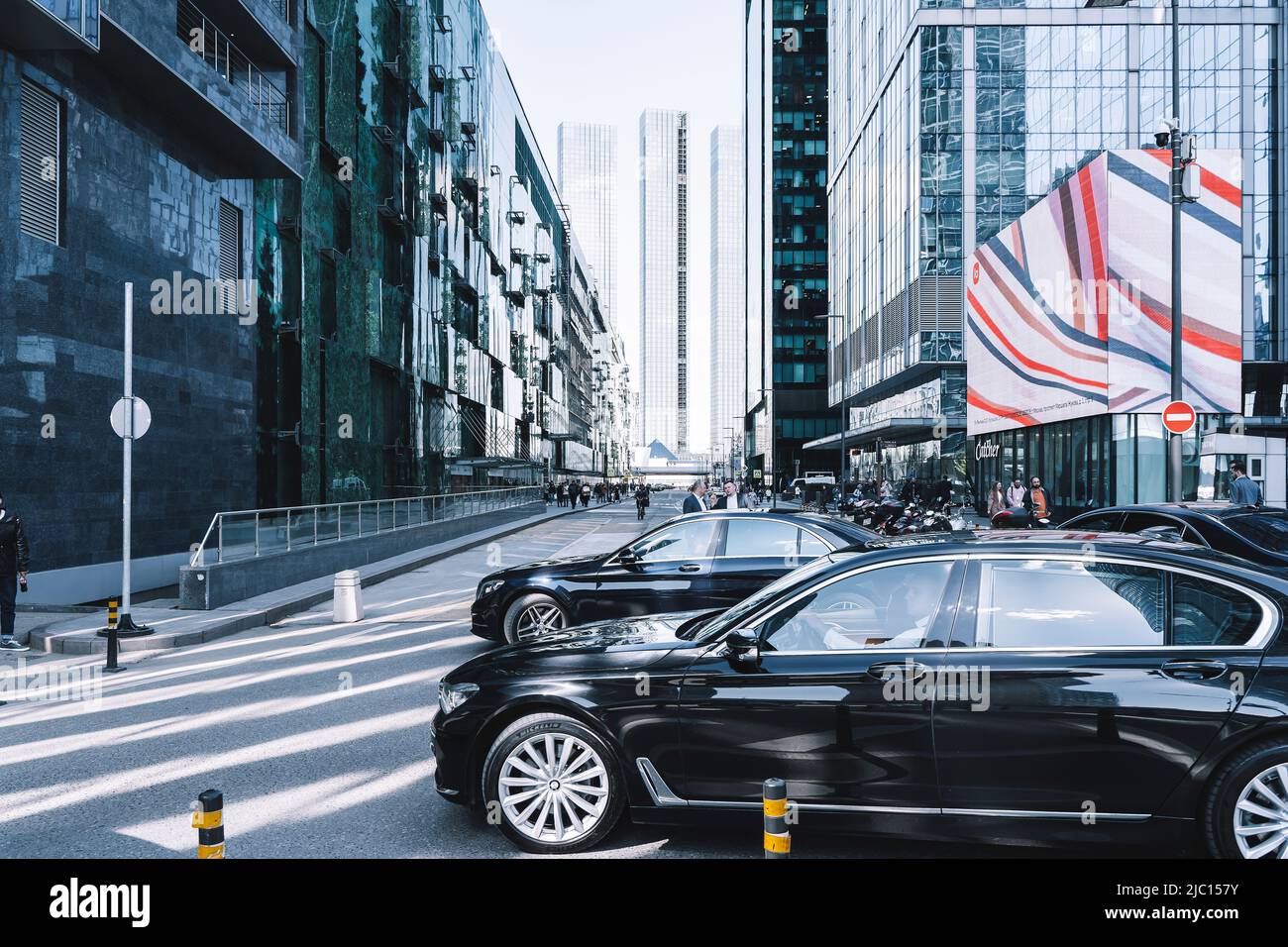 Moscow, Russia - May 30, 2022: Streets of business district Moscow City ...