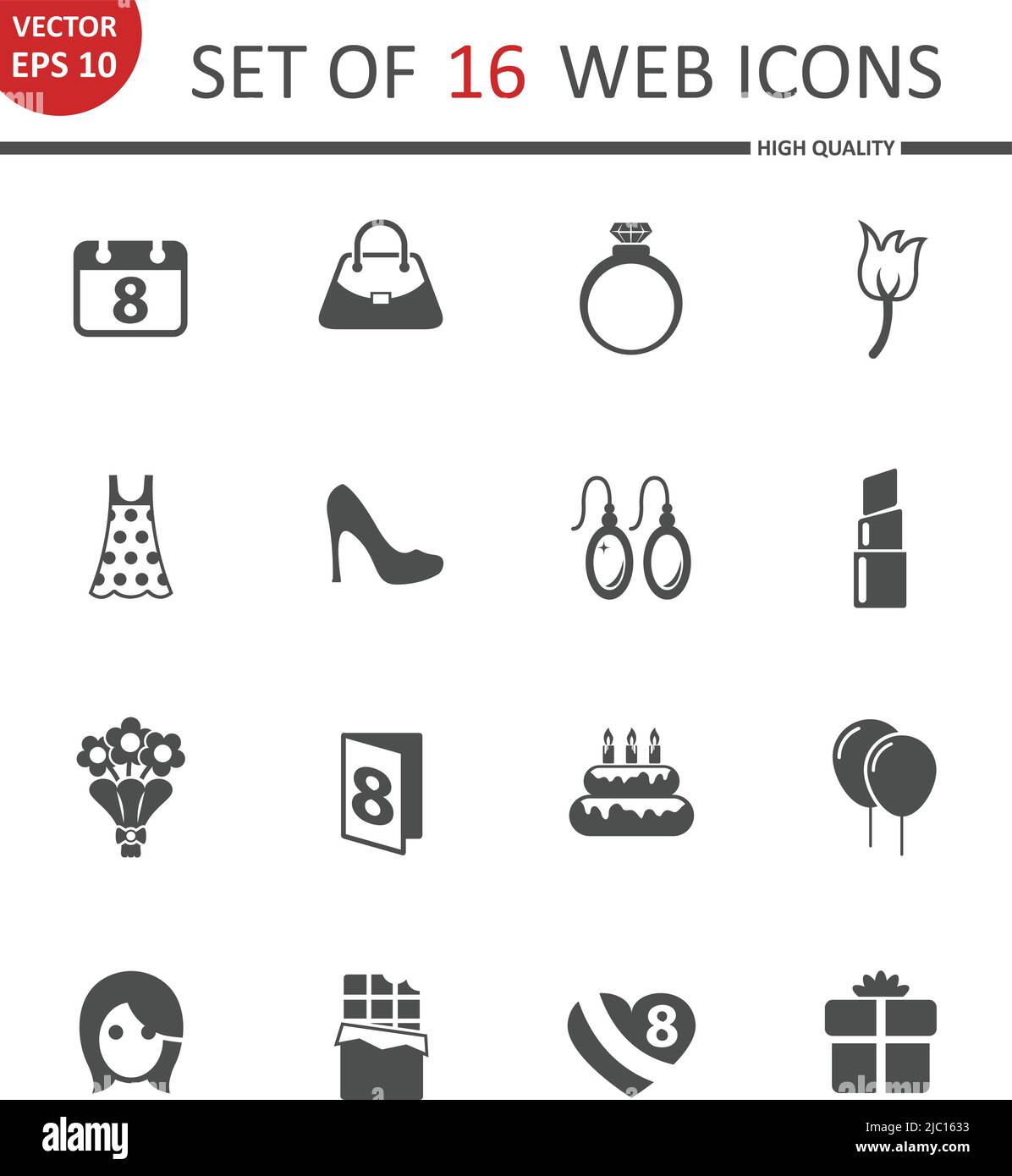 8 march icon set Stock Vector Image & Art - Alamy