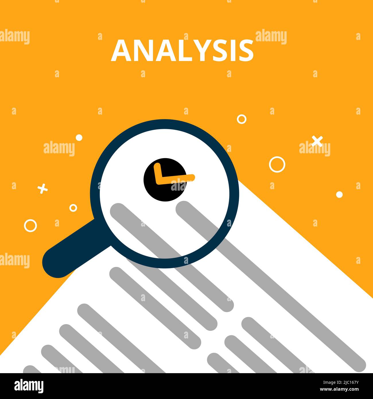 Analysis concept. Square business card. Commercial sign Stock Vector ...