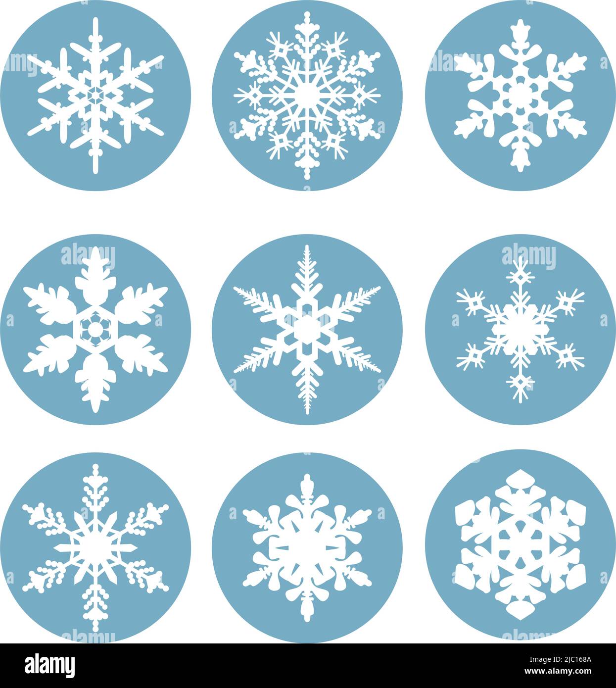 Set of snowflake shapes in flat style Stock Vector Image & Art - Alamy