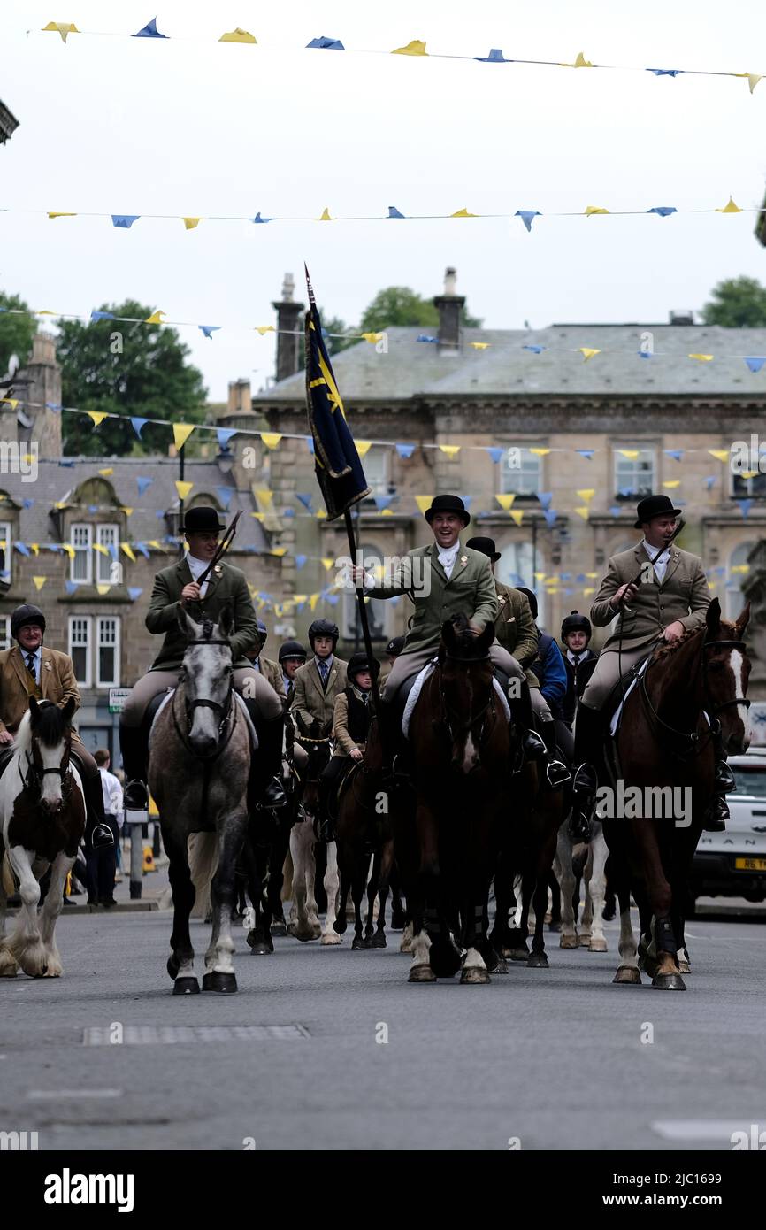 Hawick, UK. 09th June, 2022. Hawick Cornet 2022, Greig Middlemass ...