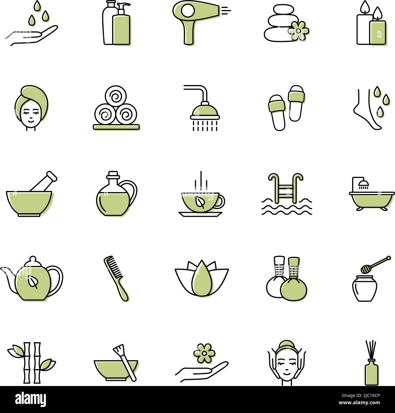 Set of spa line icons, vector illustration Stock Vector Image & Art - Alamy