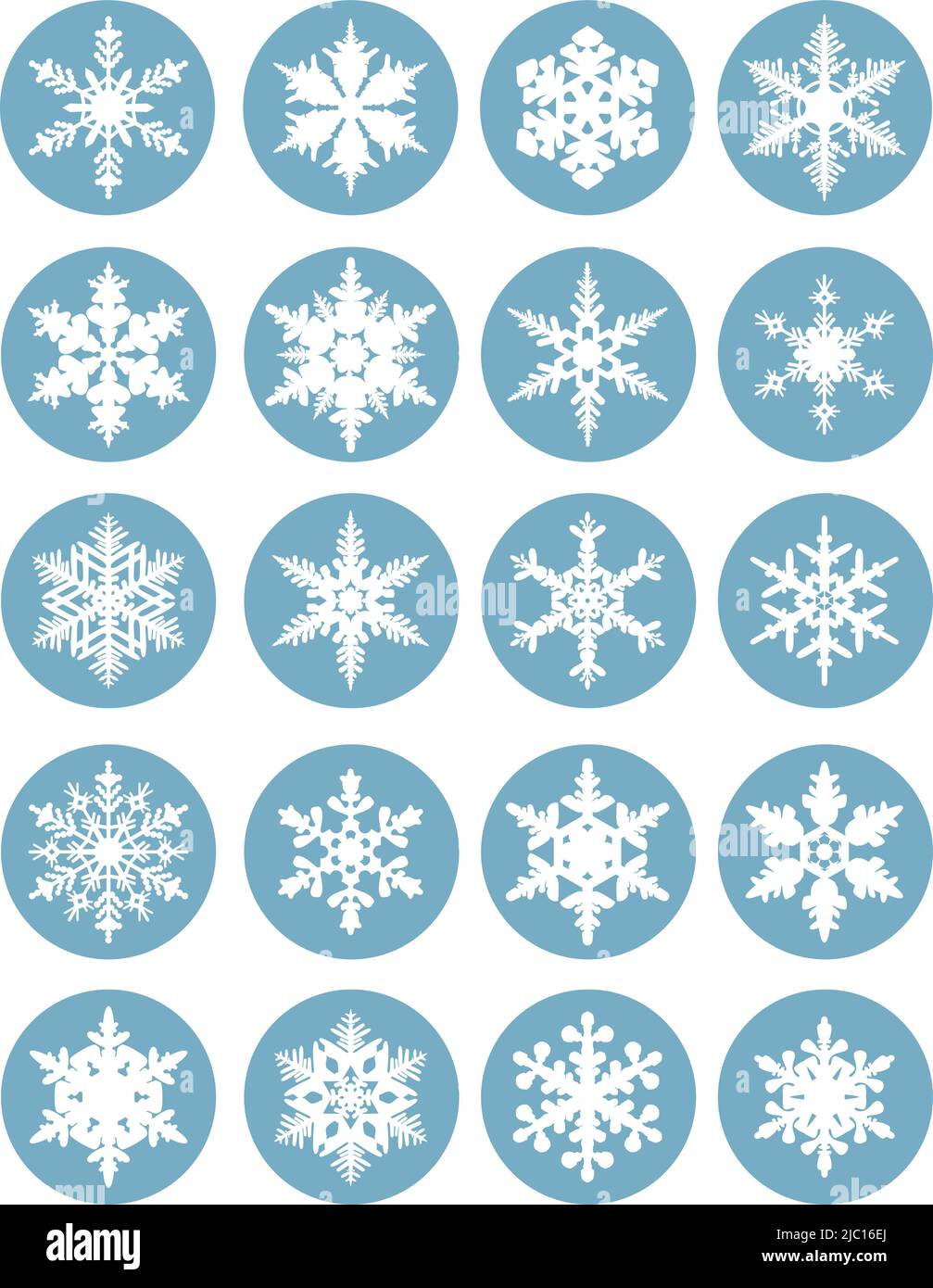 Set of snowflake shapes in flat style Stock Vector Image & Art - Alamy