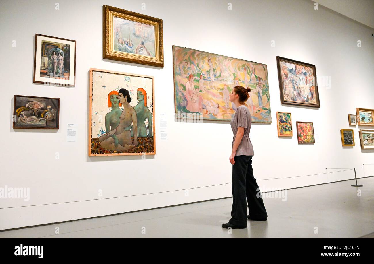 Brighton UK 9th June 2022 - Emily Medd the assistant Curator at Towner ...