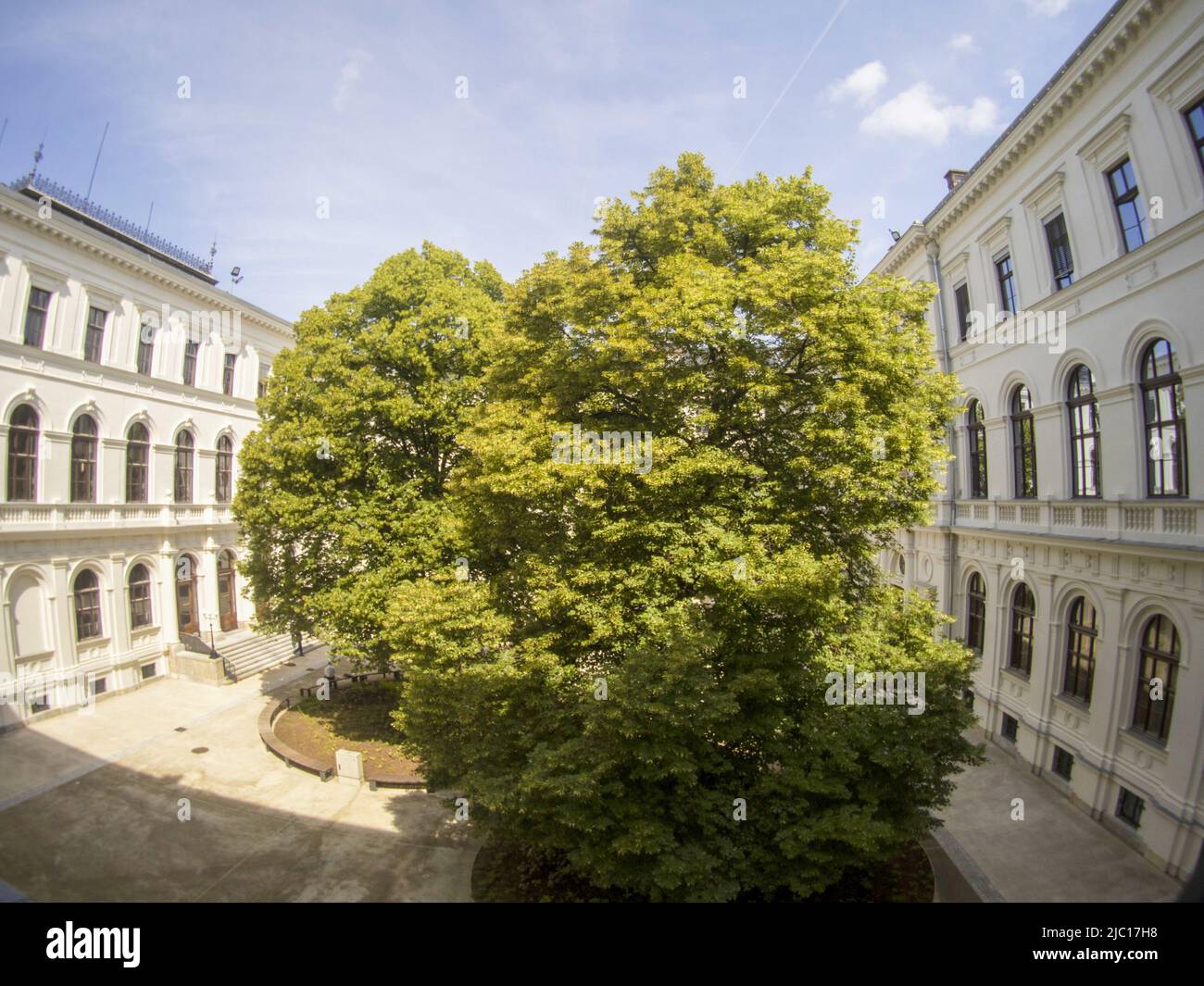 Graz Karl Franzens University main building court Stock Photo - Alamy