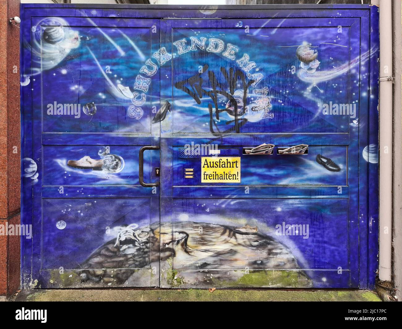 graffiti on a gate, Germany Stock Photo - Alamy