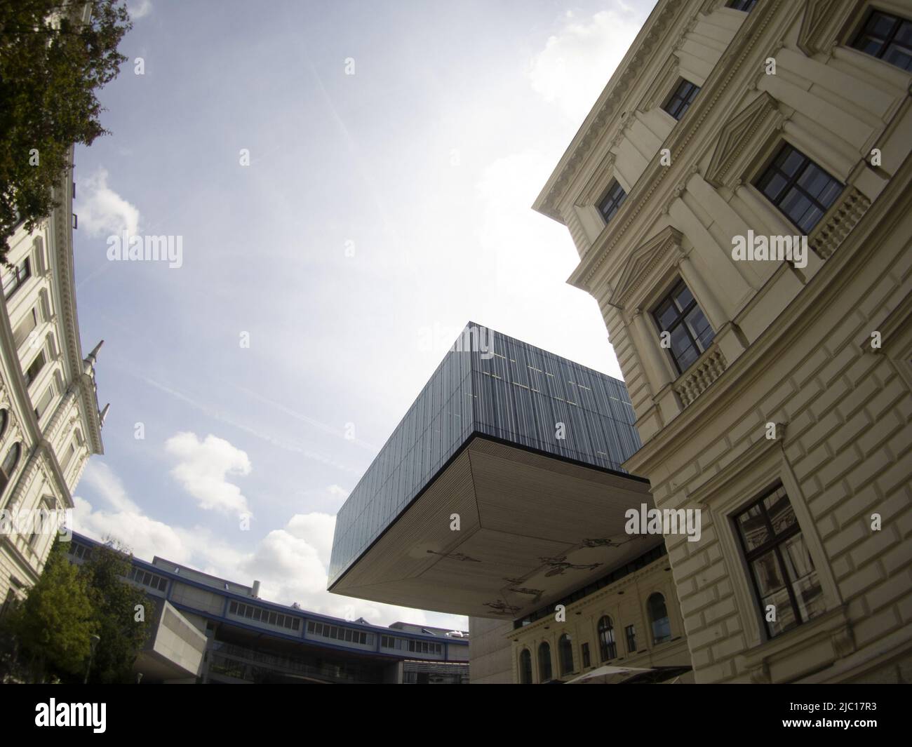 Graz KArl Franzens University building mix of ancient and modern Stock ...