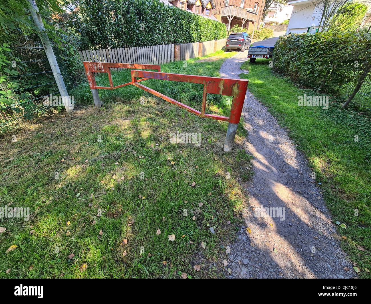 Pedestrian walkway barriers hi-res stock photography and images - Alamy