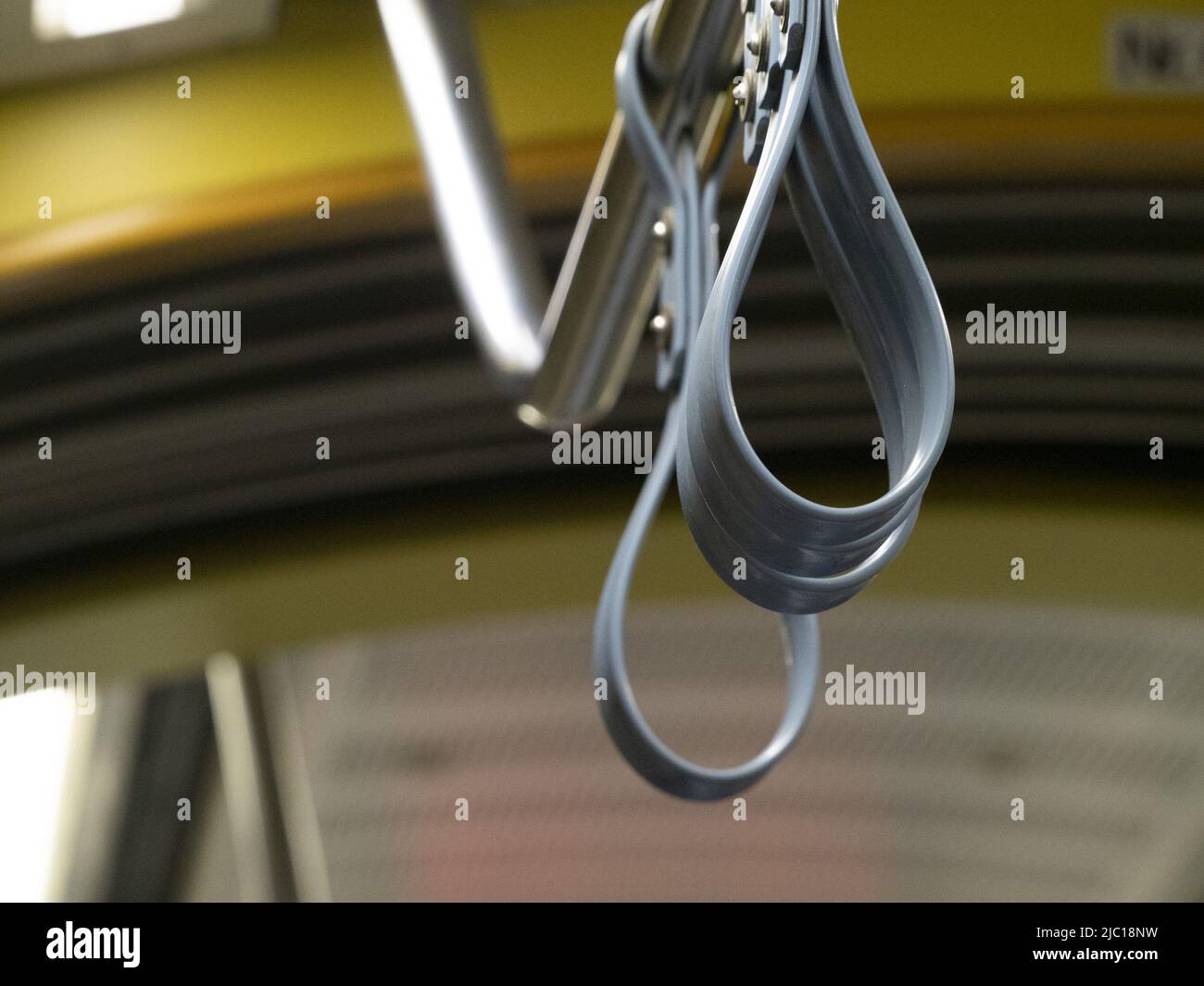 tram metro tramway hand holder detail Stock Photo - Alamy