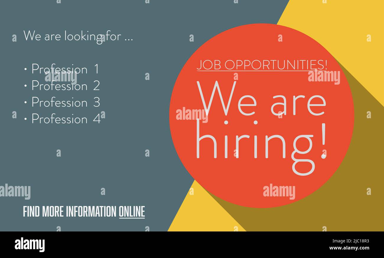 job advertisement template for website or social media, job ...