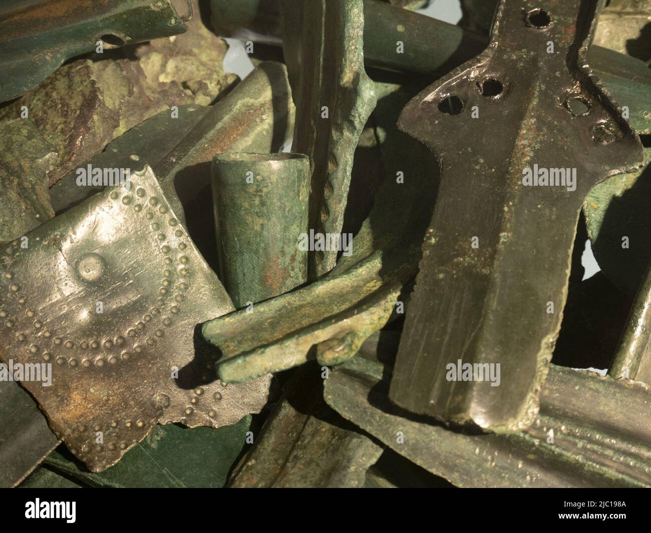 Old bronze prehistoric tools detail close up Stock Photo - Alamy
