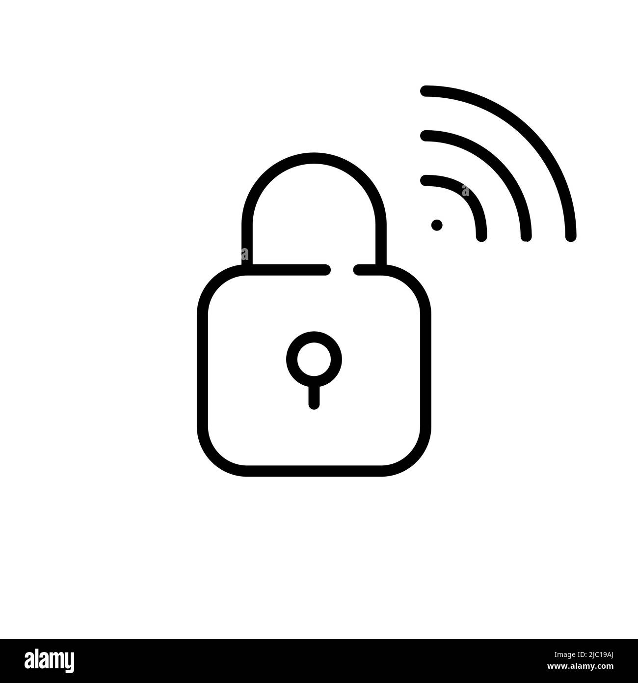 Smart lock icon. Pixel perfect, editable stroke line design Stock ...
