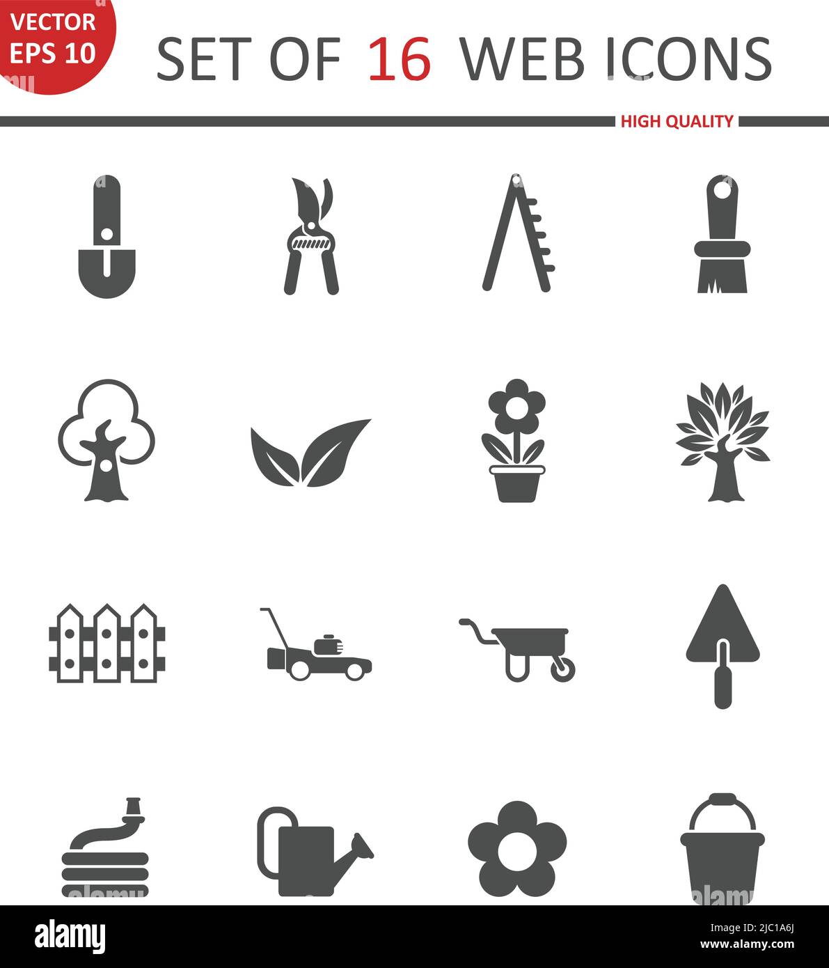 Landscape design web icons Stock Vector Image & Art - Alamy