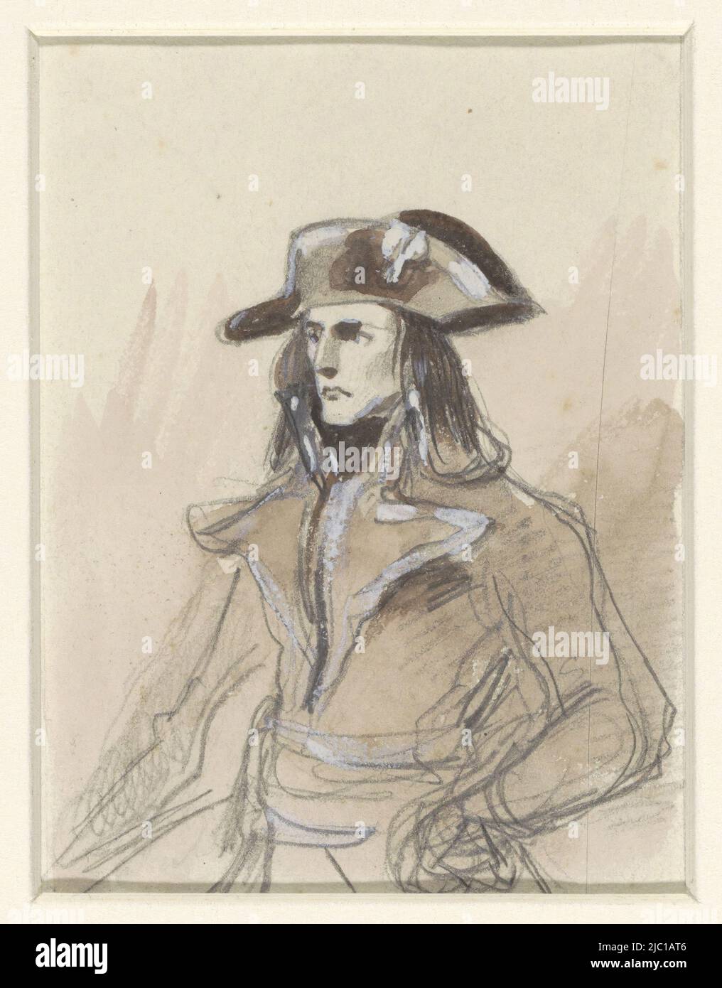 Portrait of Napoleon, knee, standing, three quarters to the left ...