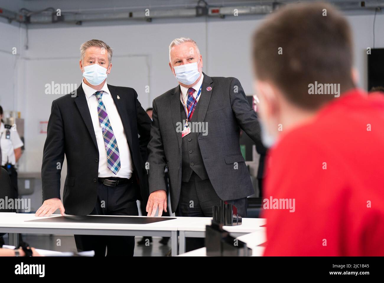 Justice Secretary Keith Brown (left) with Governor David Abernethy ...