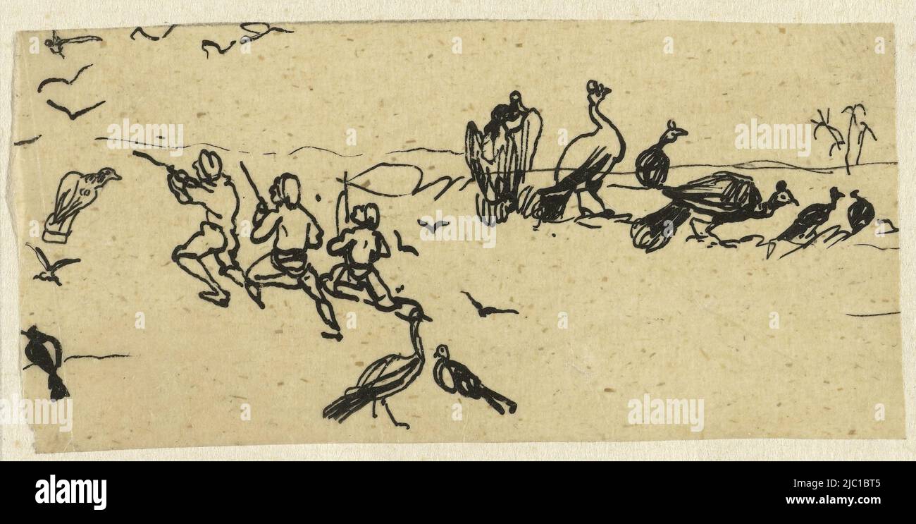 Three men hunting birds hi-res stock photography and images - Alamy