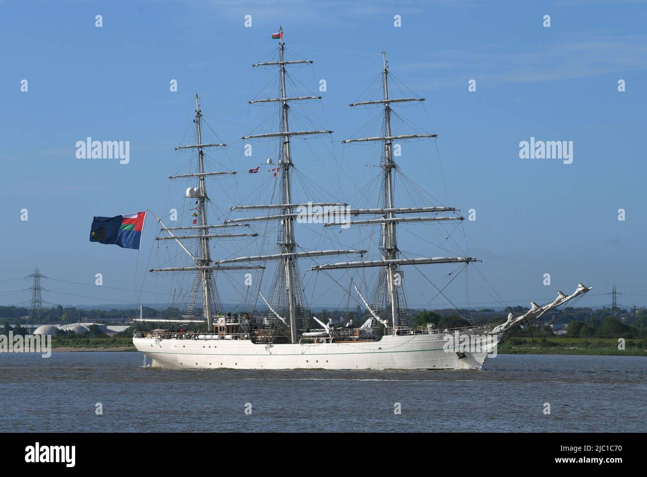09/06/2022 Tilbury UK. The Royal Navy of Oman’s spectacular tall ship ...