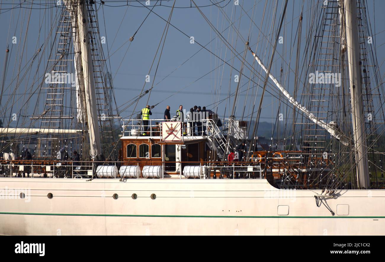 09/06/2022 Tilbury UK. The Royal Navy of Oman’s spectacular tall ship ...