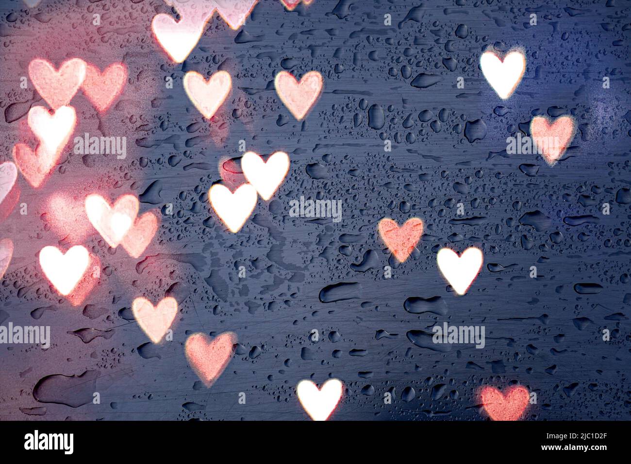 heart shape and raindrops on the window Stock Photo - Alamy