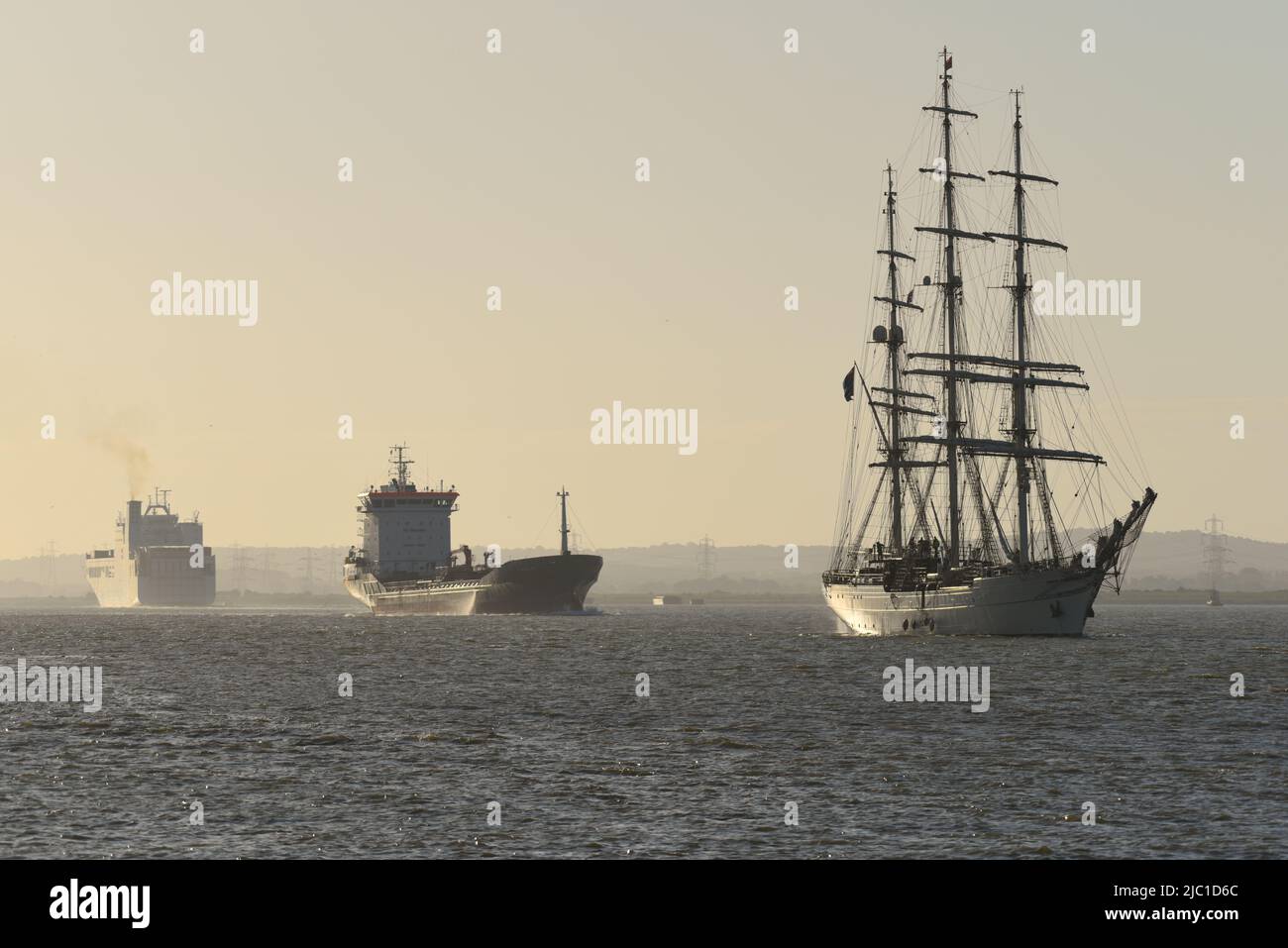 09/06/2022 Tilbury UK. The Royal Navy of Oman’s spectacular tall ship ...
