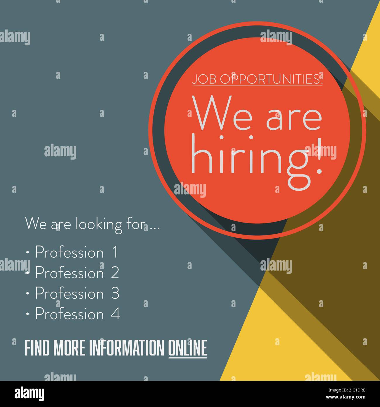 job advertisement template for website or social media, job ...