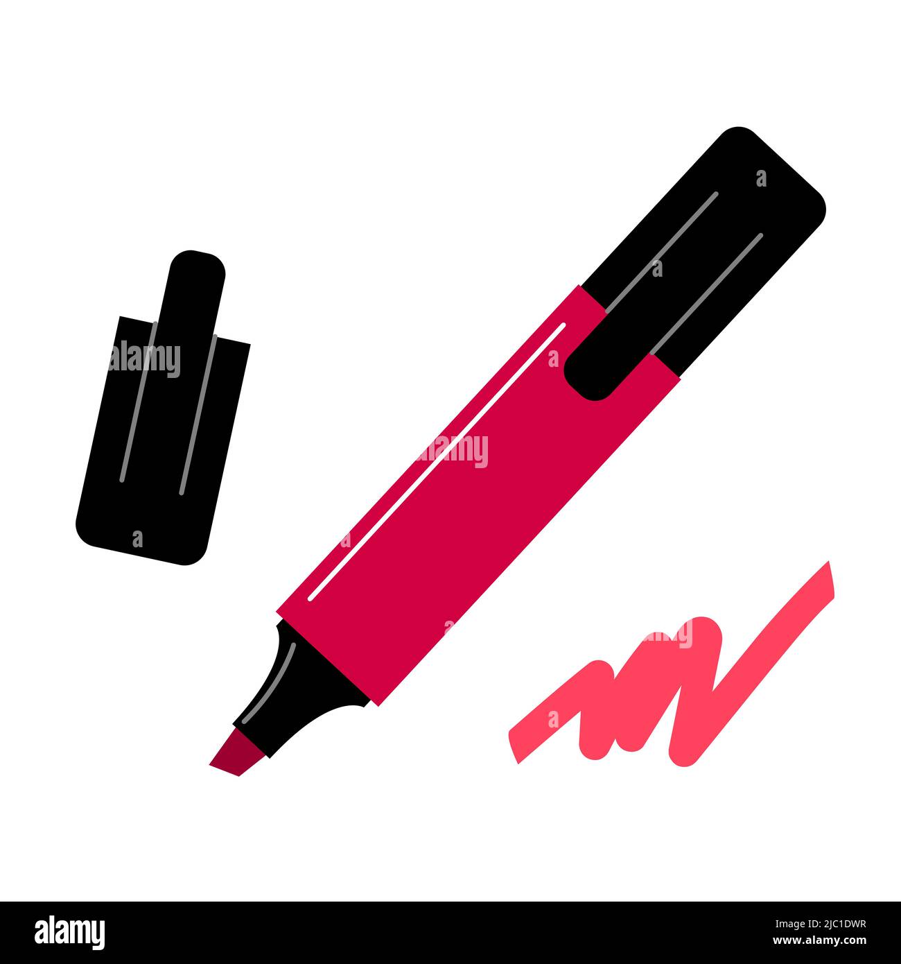 Permanent marker for drawing with cap. Office pen and art tool for ...