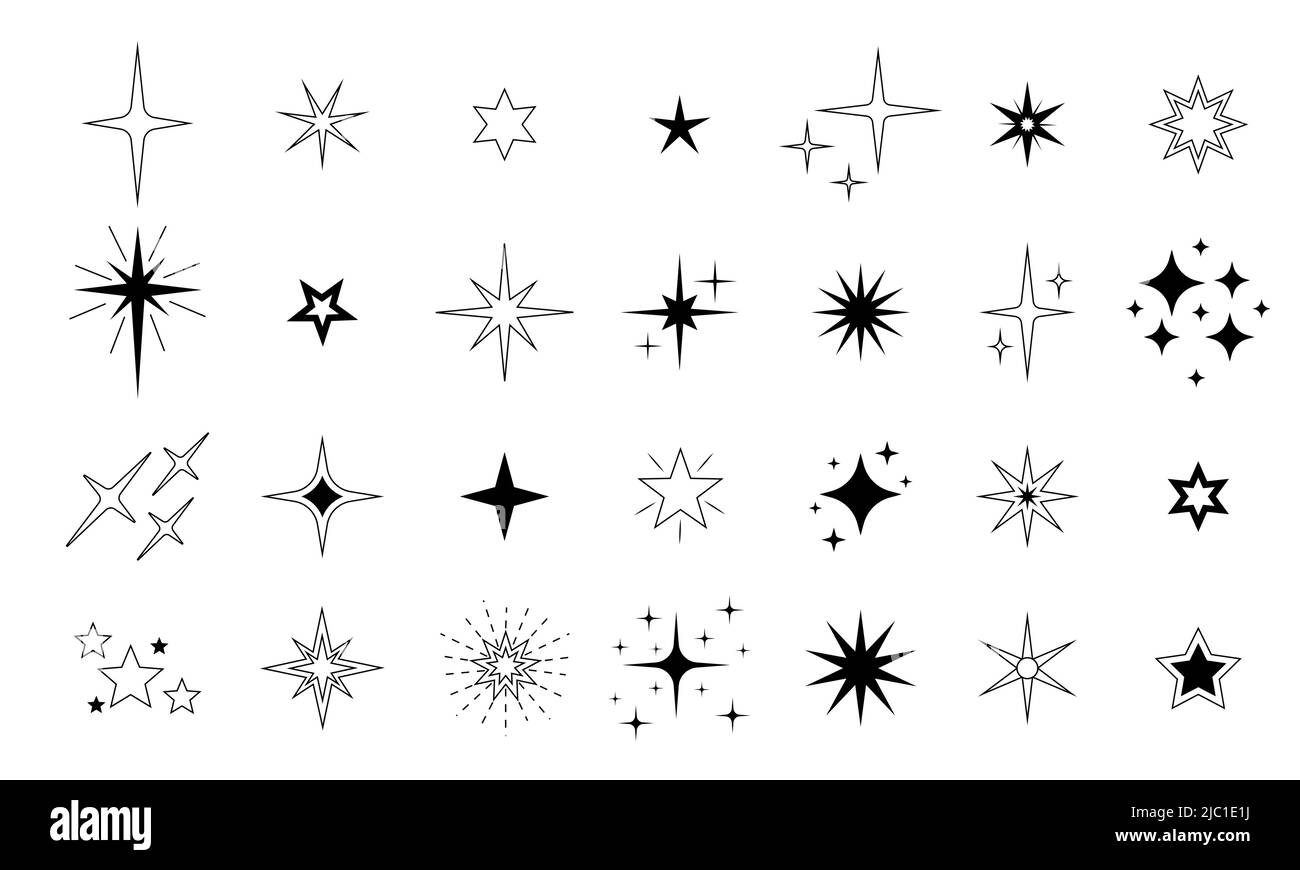 Star icon. Premium quality, favorite shiny and sparkle pictogram, blink glitter and glowing ...