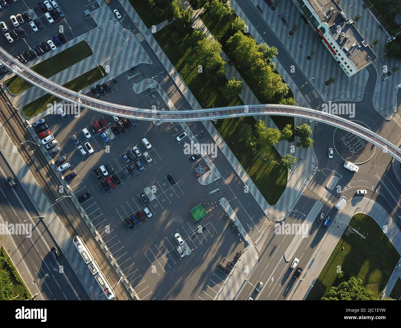 Moscow. The top view on the monorail road Stock Photo - Alamy