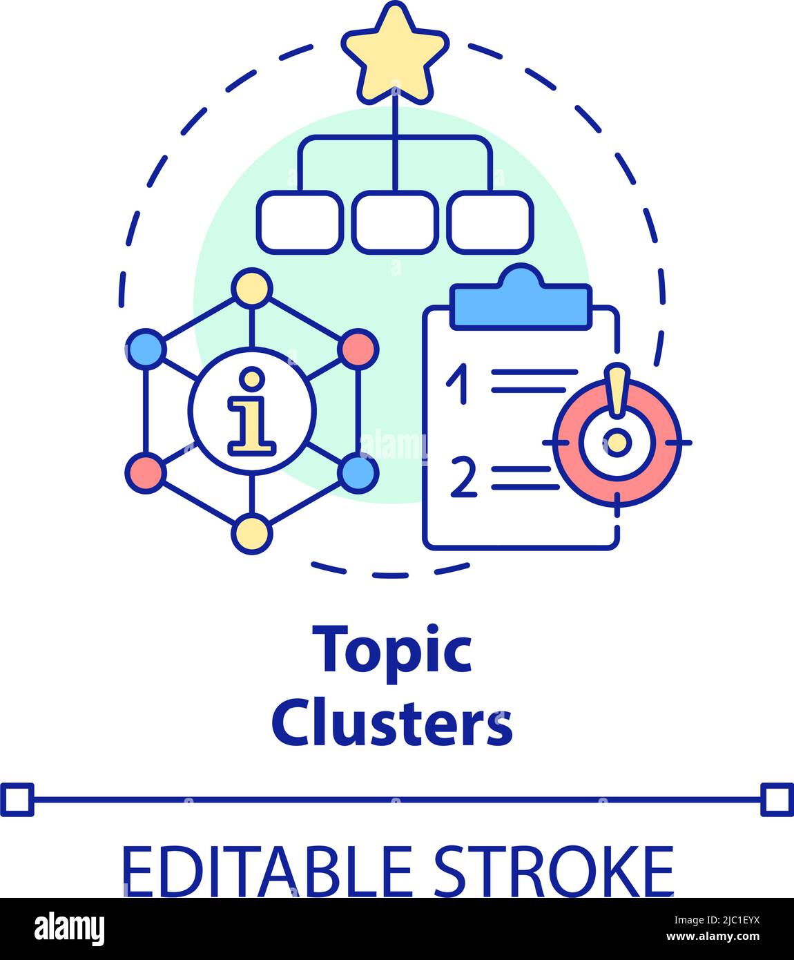 Topic clusters concept icon Stock Vector Image & Art - Alamy