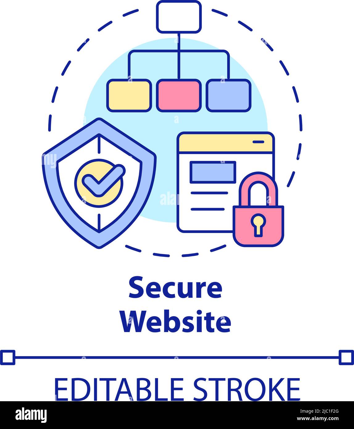 Secure website concept icon Stock Vector Image & Art - Alamy